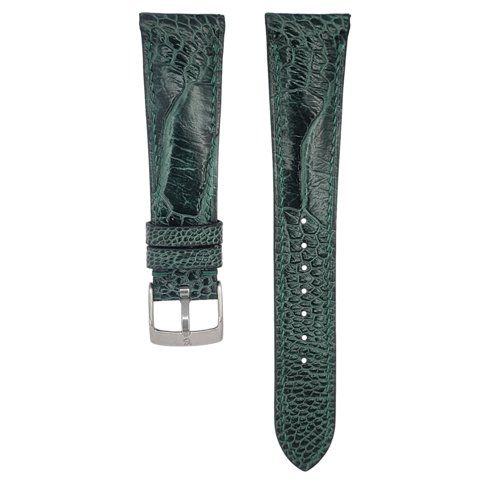 Emerald Green Ostrich Hallmark Strap – Kairos Stitch